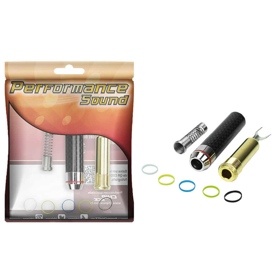 Plugue J10 P10 Fêmea Estéreo Ouro 18k Profissional Top Linha - Mixtou