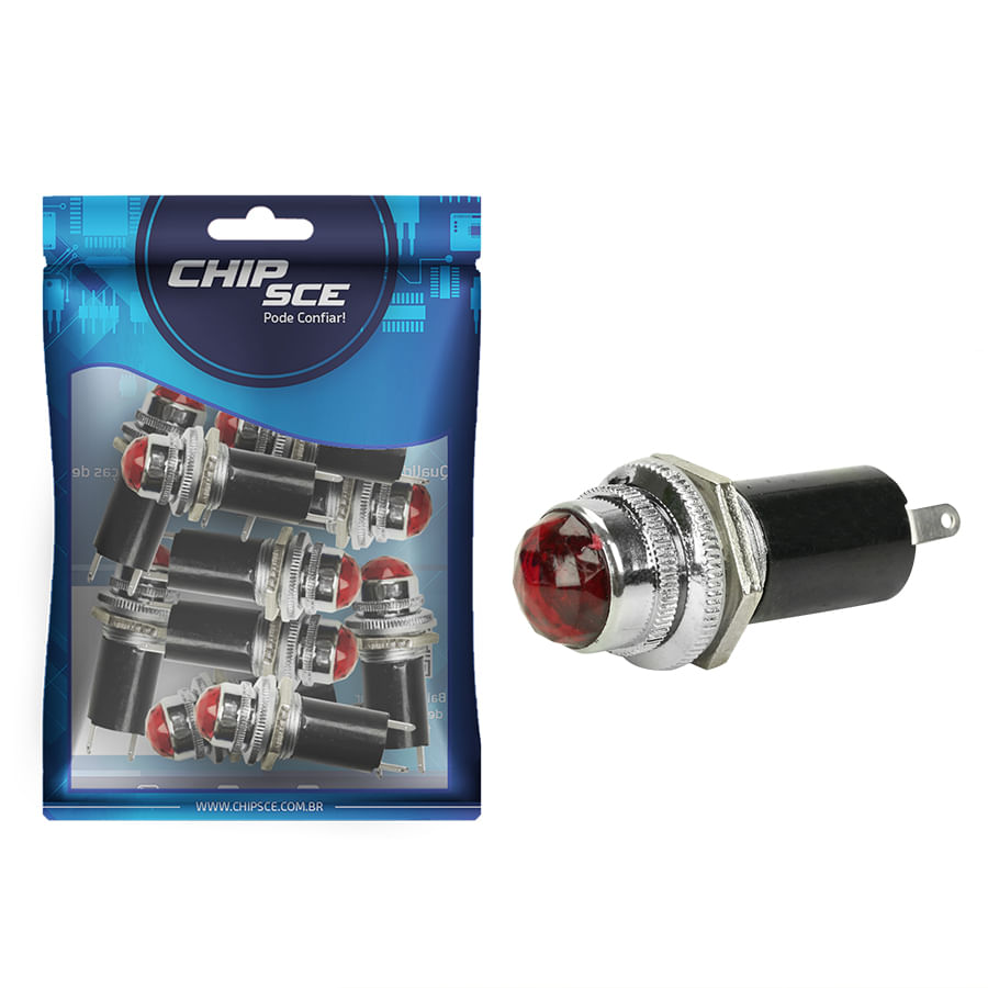 10x Lâmpada Sinaleiro Olho de Boi Ld16-4/220v - ChipSCE - Mixtou