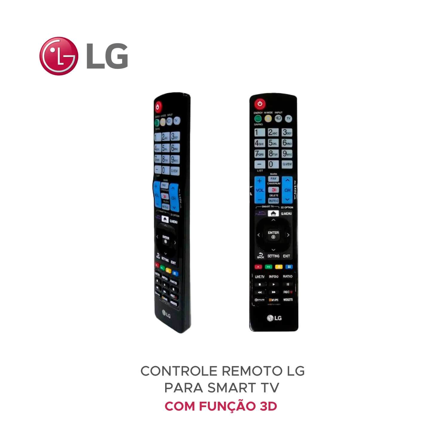 Controle Remoto Tv Lg Smart 3d My Apps Akb74115501 Original Mixtou