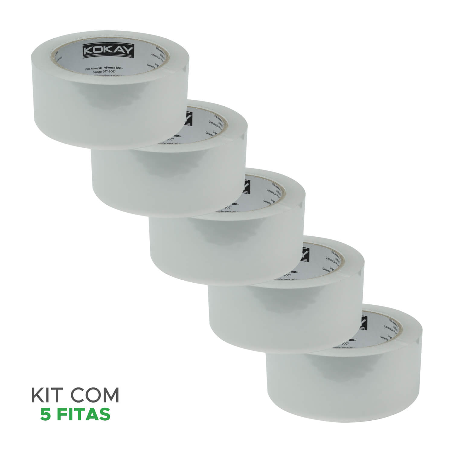 Kit Com 5 Fitas Adesivas 45mm X 100m Largo Alta Qualidade - Mixtou Kit Com 5 Fitas Adesivas 45mm X 100m Largo Alta Qualidade - Mixtou